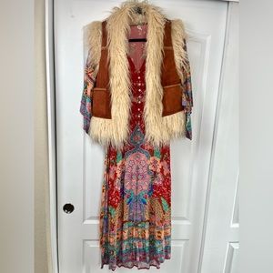 Spell | Dresses | Spell Lotus Kimono Gown Euc | Poshmark